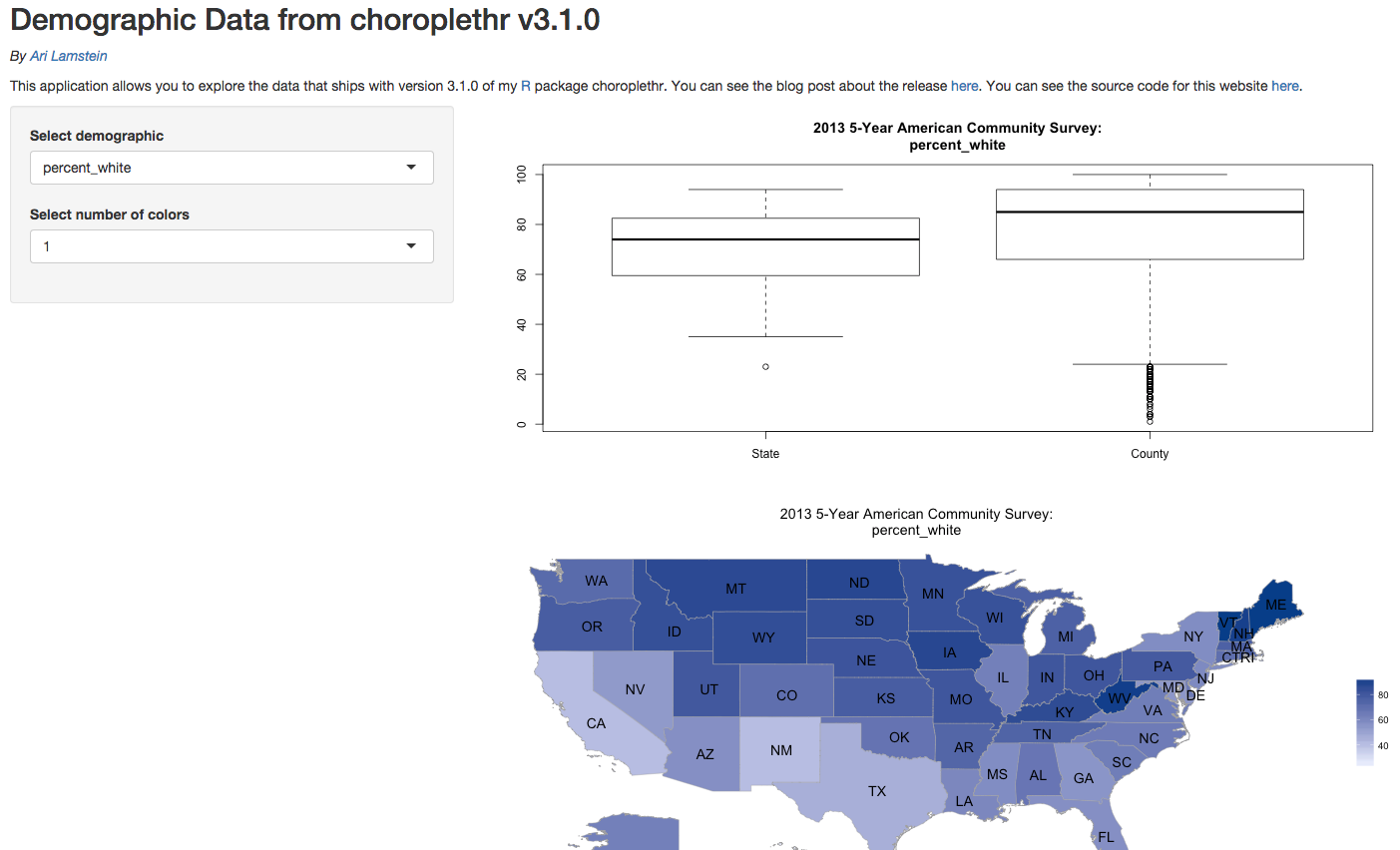 Rでウェブ解析：コロプレスを簡単にプロット!「choroplethr」パッケージ