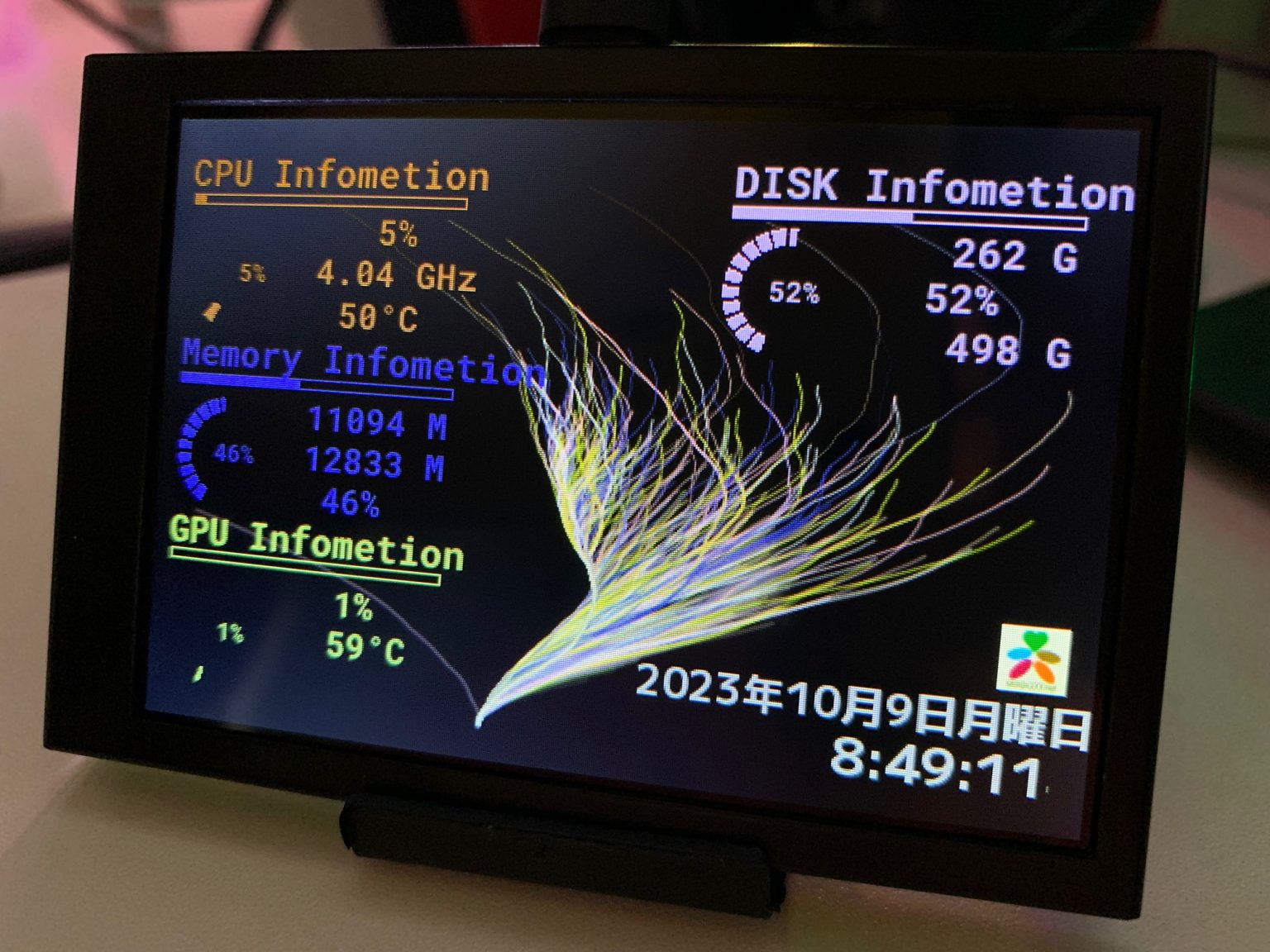 3.5インチIPSディスプレイでパソコン情報をモニタリング！！「turing-smart-screen-python」の設定と新規Themeの作成方法